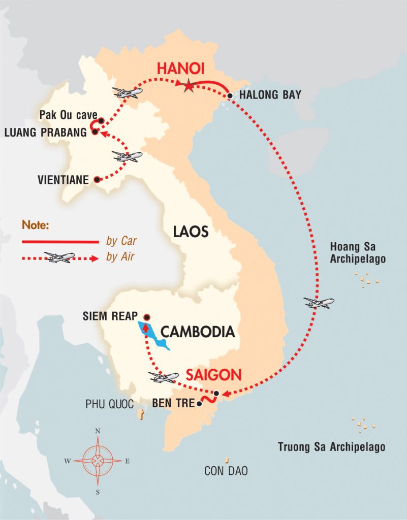 Indochina Images map – Vexplore Travel